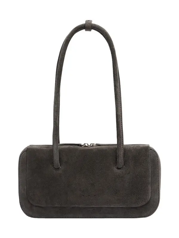 AESTHER EKME Lagune Bowling Mini Suede Shoulder Bag - Grey