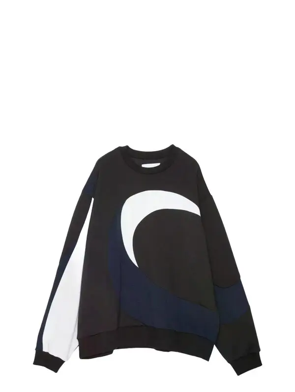 YOSHIOKUBO Panelled Crewneck Sweatshirt - Black