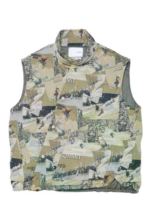 YOSHIOKUBO Photograph-print Gilet - Green