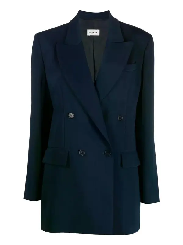 P.a.r.o.s.h Double-breasted Button Blazer - Blue