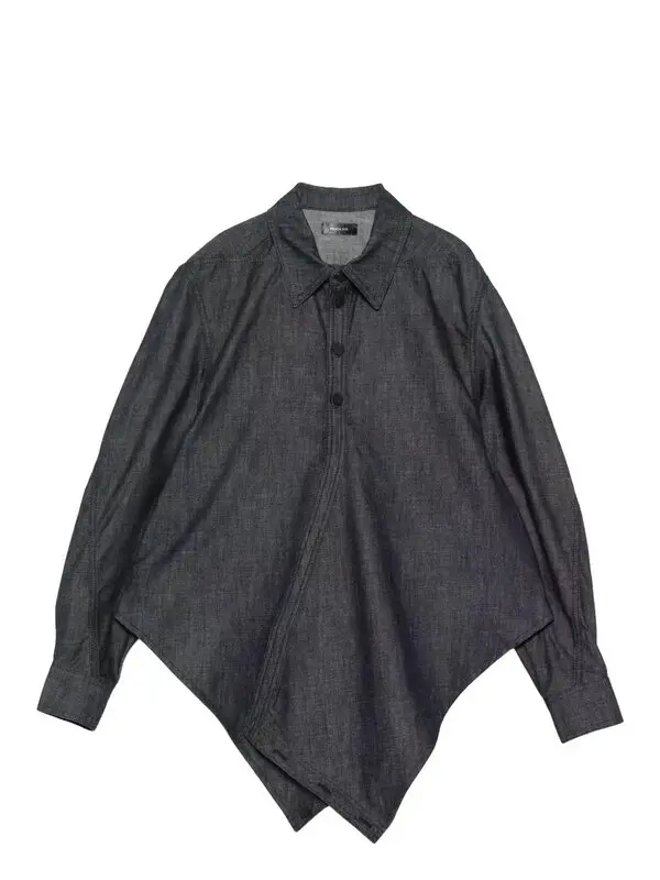 MUGLER Asymmetrical Button-fastening Shirt - Blue