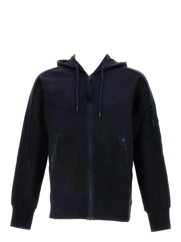 C.P. COMPANY Lens Detail Zip-up Hoodie - Blue
