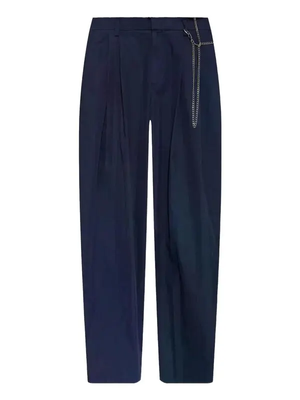 Alexander Wang Pleated Chain-detail Trousers - Blue