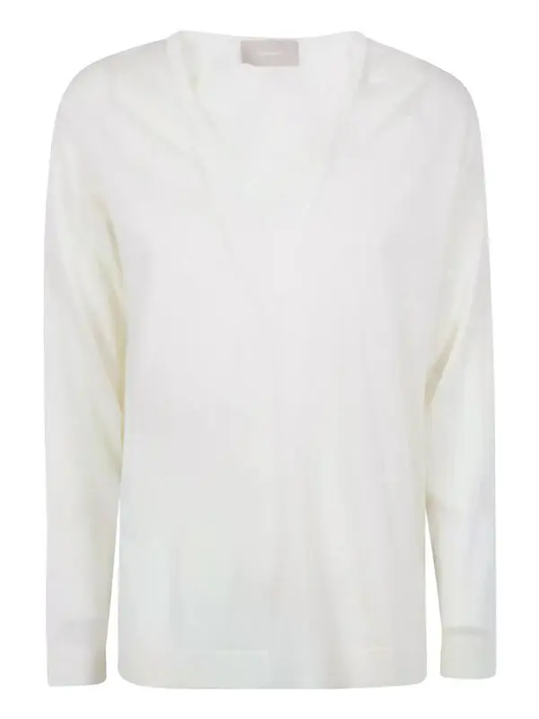 DRUMOHR V-neck Ribbed Sweater - Neutrals