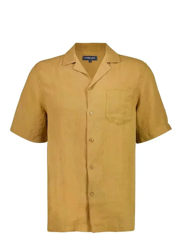 Frescobol Carioca Short-sleeves Button-up Linen Shirt - Neutrals