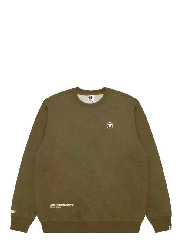 AAPE BY *A BATHING APE Logo-patch Crew-neck Sweater - Green
