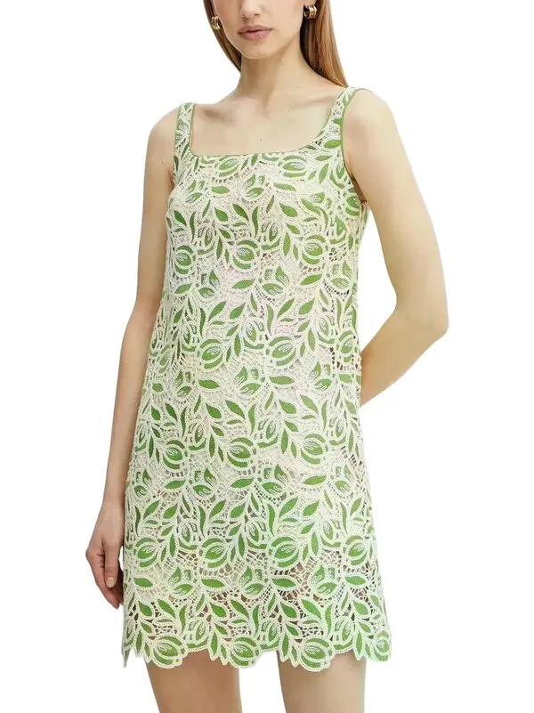 Luisa Spagnoli Floral-lace Mini Dress - Green
