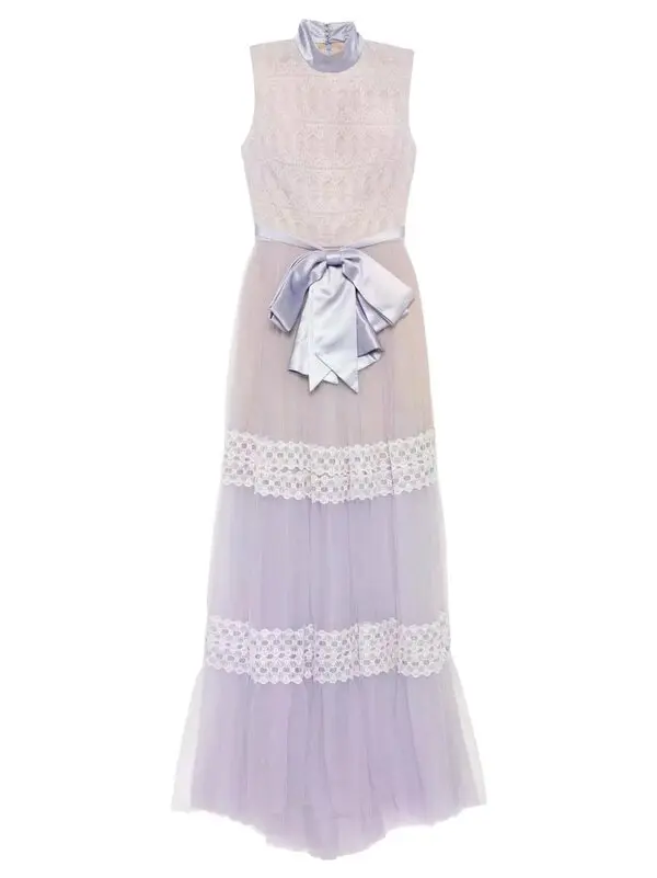SAIID KOBEISY Lace Dress - Purple
