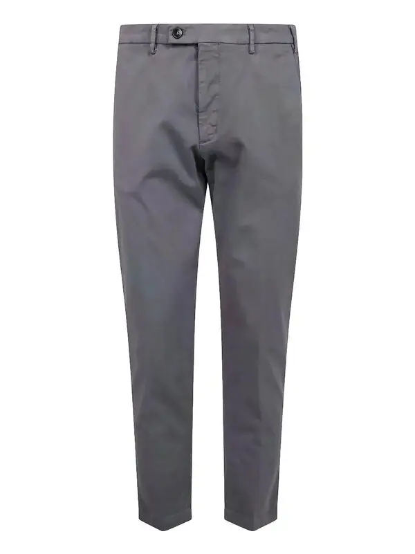 MICHAEL COAL Cotton Twill Trousers - Grey