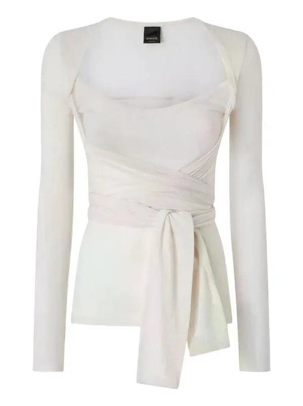 Pinko Wrap-effect Top - White
