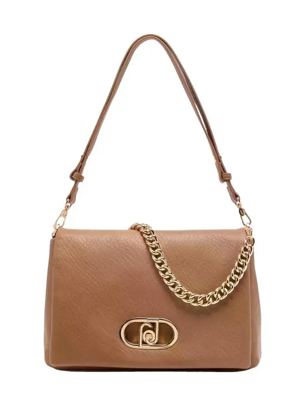Liu Jo Large Shoulder Bag With Chain Strap - Brown