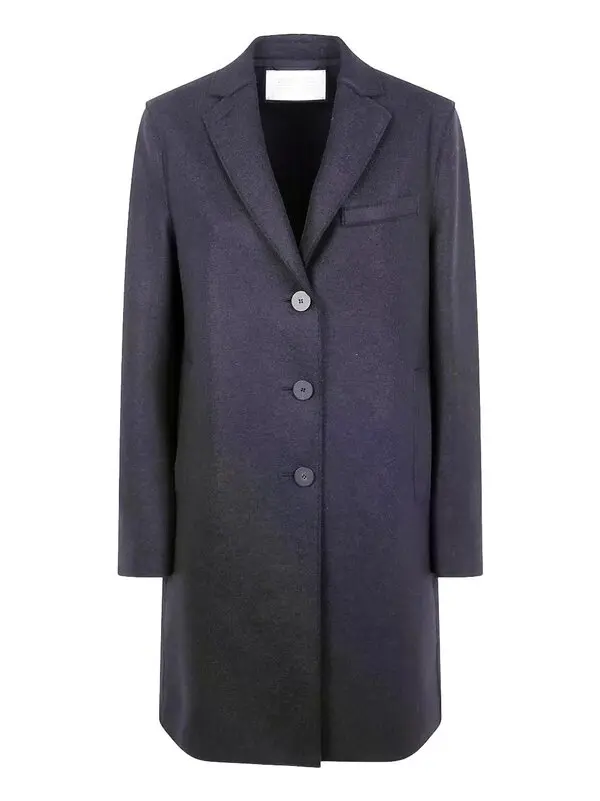 Harris Wharf London Button-fastening Wool Coat - Black