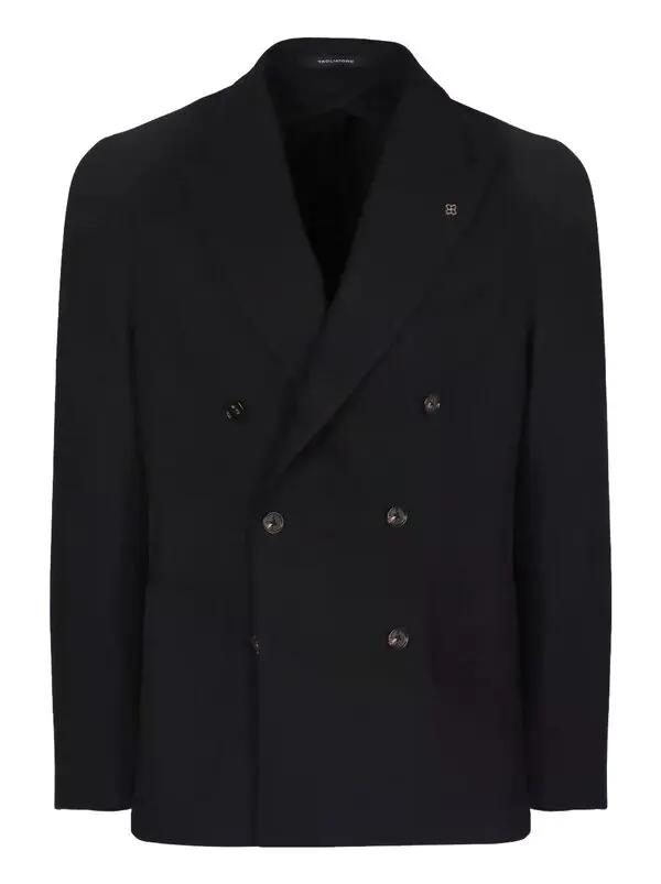 Tagliatore Double-breasted Wool Blazer - Blue