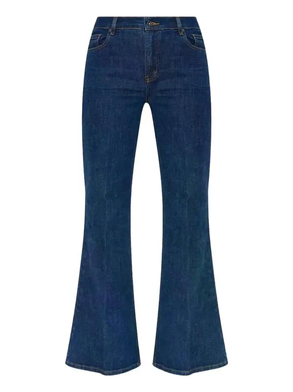 SELF-PORTRAIT Flared High-waist Jeans - Blue