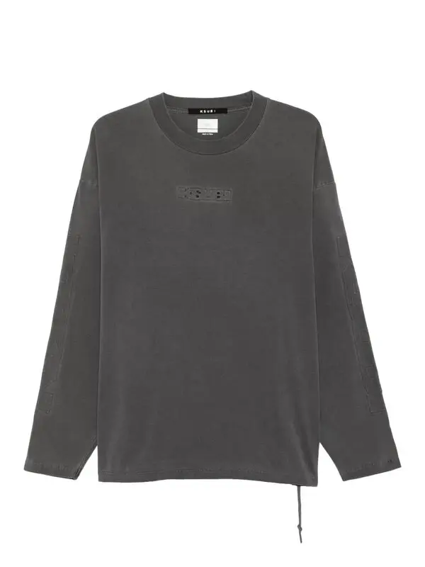 Ksubi Long-sleeve T-shirt With Embroidered Logo - Grey