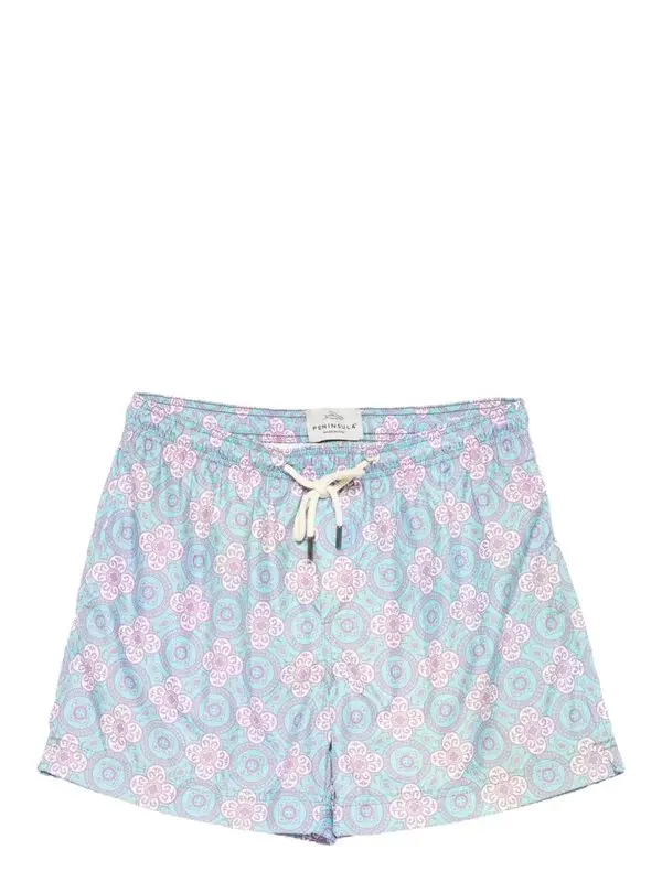 PENINSULA SWIMWEAR Floral-pattern Swim Shorts - Green