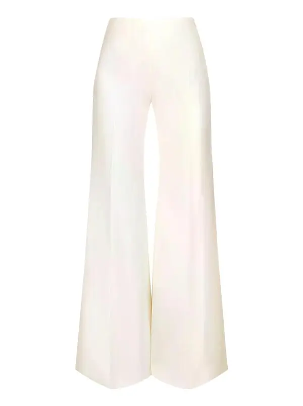 Nina Ricci Wide Leg Wool Trousers - Neutrals