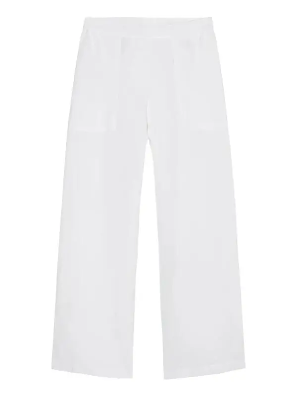 Marc O'polo Elasticated-waistband Wide-leg Trousers - White