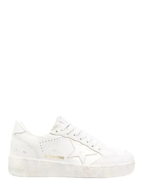 GOLDEN GOOSE Ball Star Leather Sneakers - White
