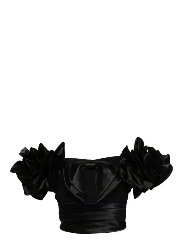 SAIID KOBEISY Ruffled Blouse - Black