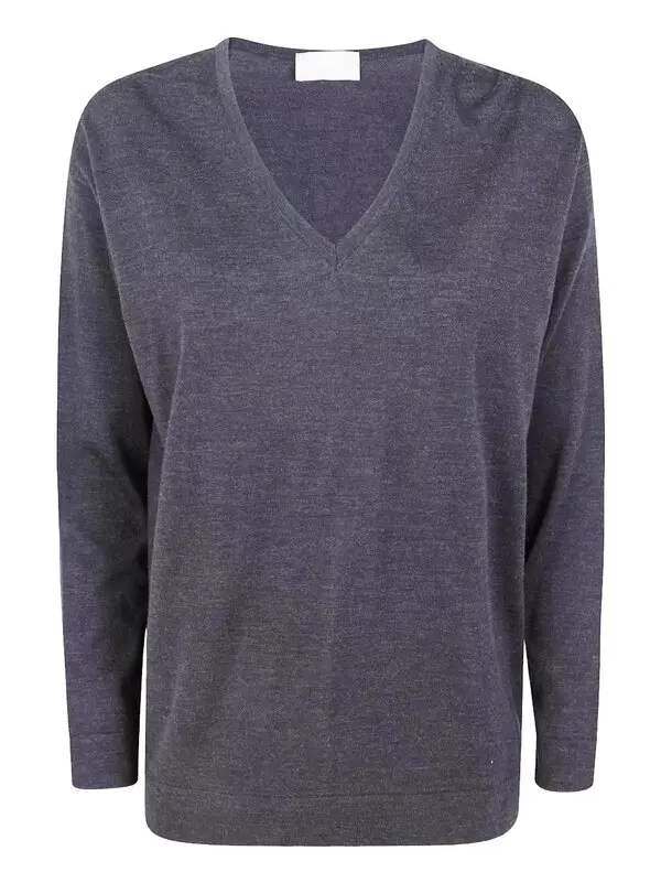 DRUMOHR V-neck Wool Sweater - Blue