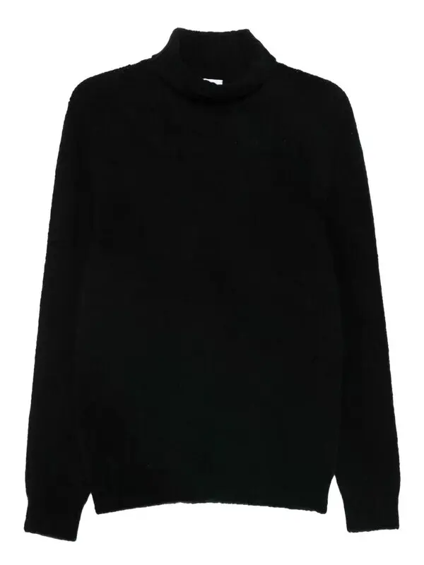 SCAGLIONE Merino-blend Turtleneck Sweater - Black