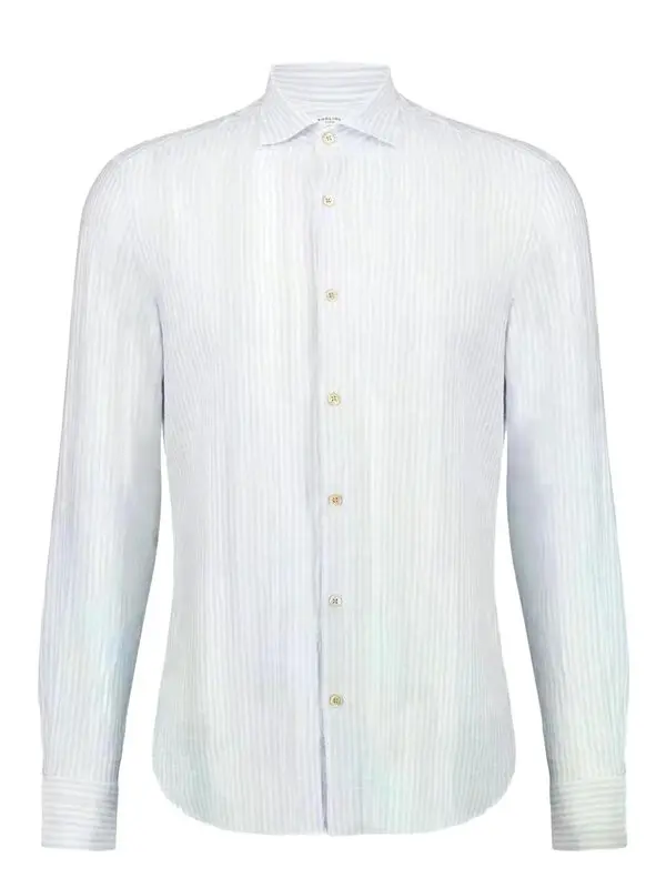 Boglioli Striped Long-sleeved Shirt - Blue