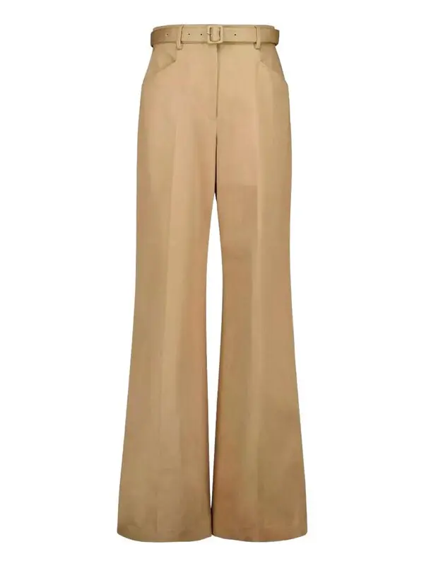 Gabriela Hearst Belted Wide-leg Trousers - Neutrals