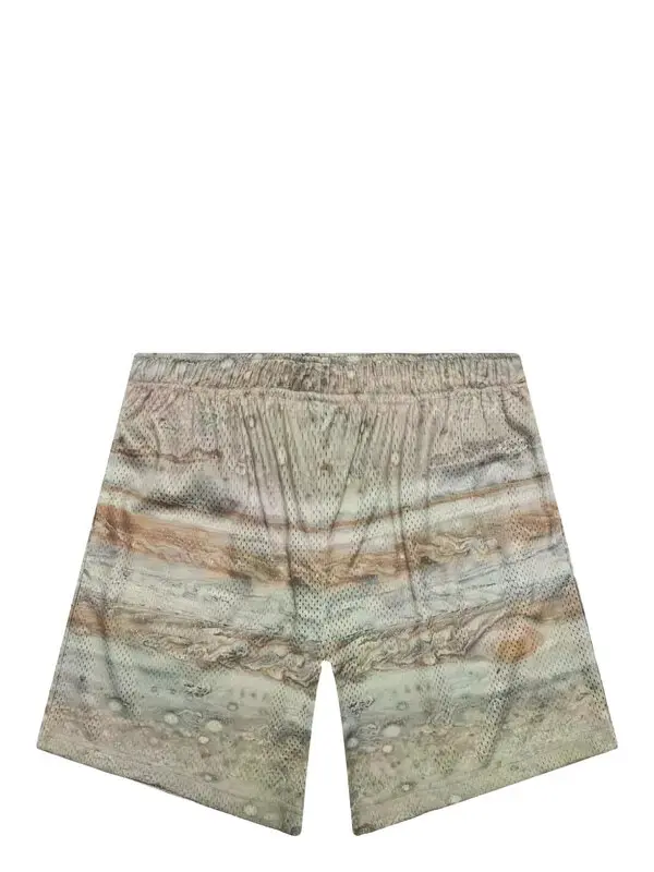 John Elliott Planetary-print Mesh Shorts - Beige