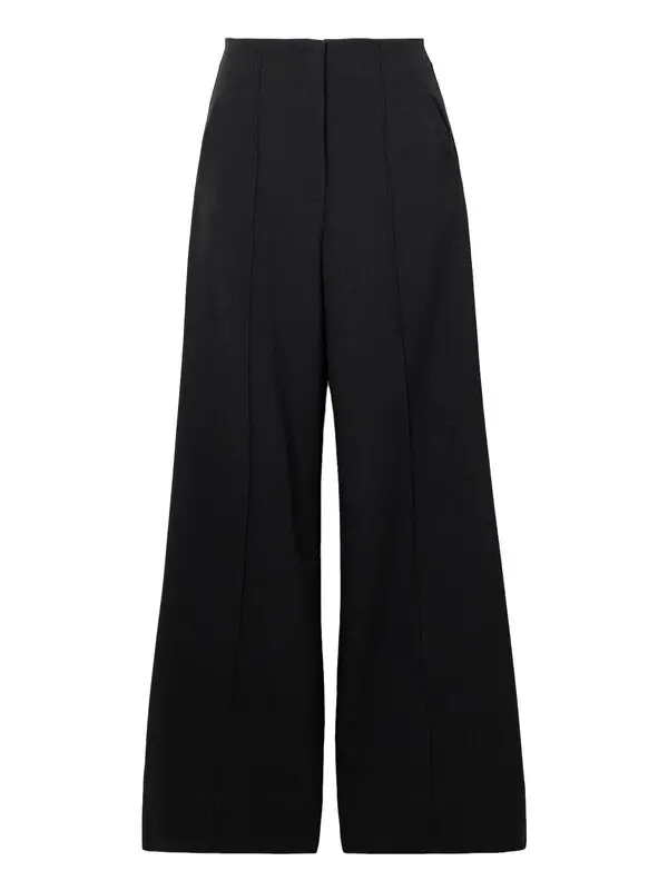 ANDRES OTALORA Latidos Twill Wide-leg Pants - Black