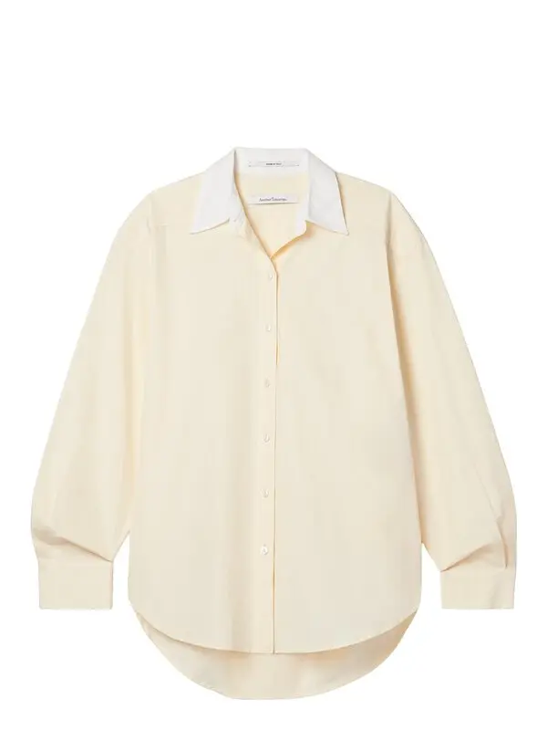Another Tomorrow Organic Cotton-poplin Shirt - Off-white