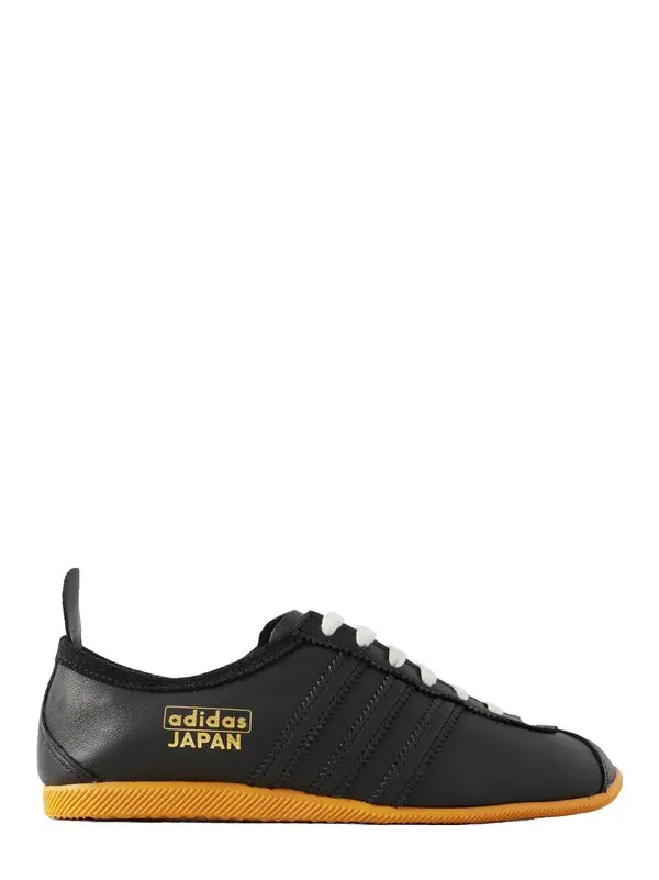 Adidas Originals By Alexander Wang Japan Suede-trimmed Leather Sneakers - Black
