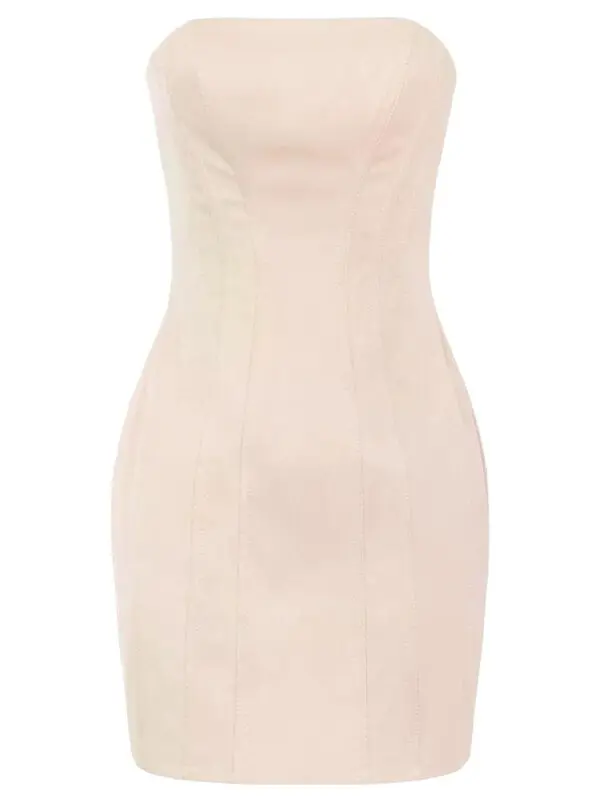 Elisabetta Franchi Bustier Mini Dress - Neutrals