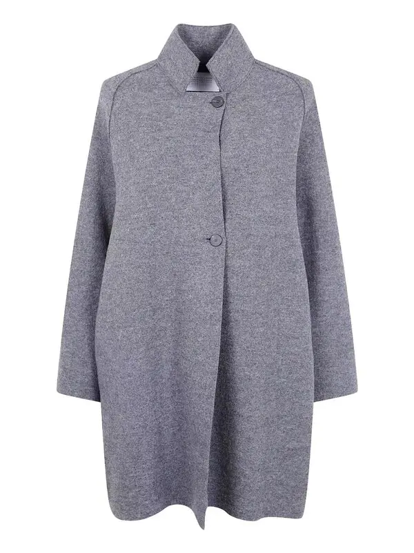 Harris Wharf London Raglan-sleeve Wool Coat - Grey