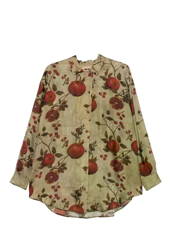 UMA WANG Pomegranate Print Shirt - Green