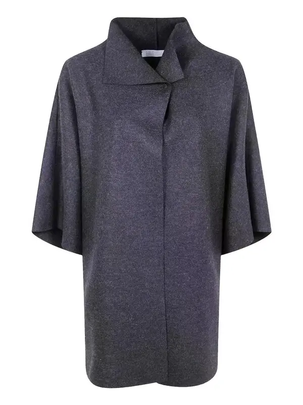 Harris Wharf London Mantle High-neck Half-sleeve Coat - 180 Anthracite