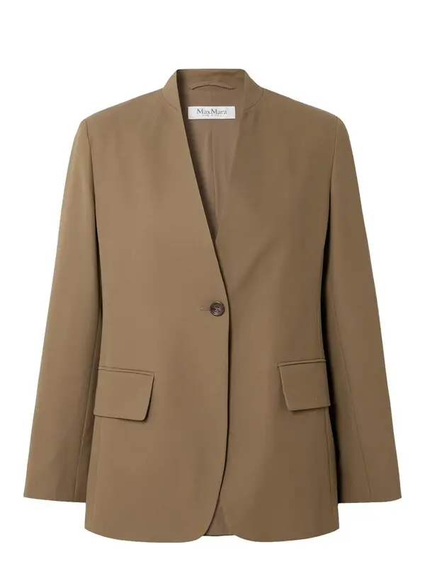 Max Mara Segnale Cotton-twill Blazer - Neutrals
