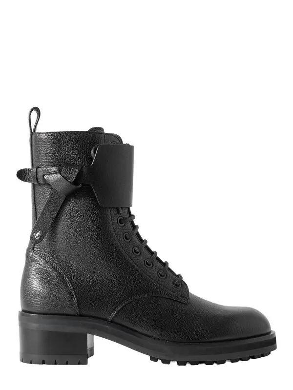 JIMMY CHOO Rosabel Leather Ankle Boots - Black