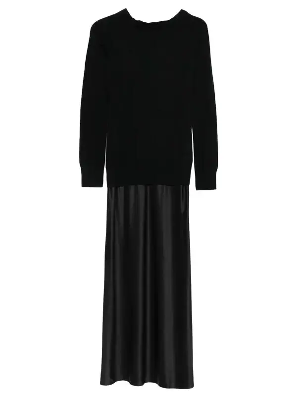 Christopher Esber Monument Silk Cashmere Dress - Black