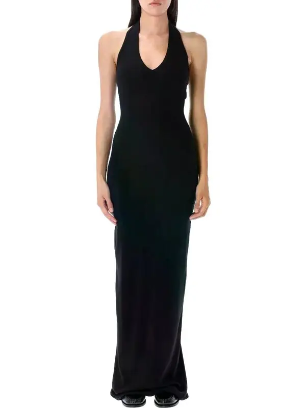 Eterne Halter-neck Maxi Dress - Black