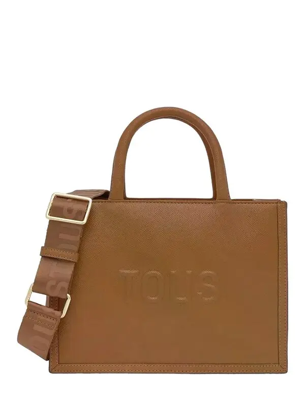 TOUS Embossed Logo Tote - Brown