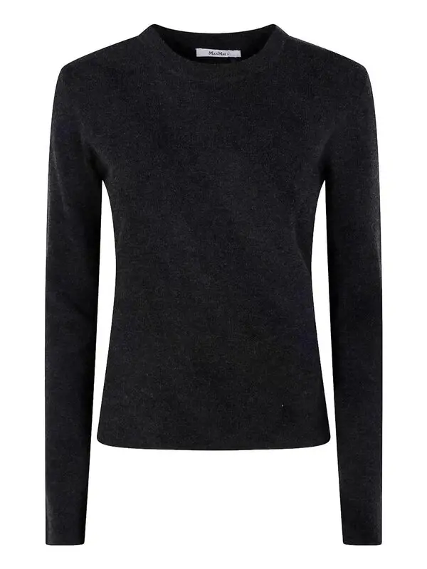 Max Mara Long-sleeve Round-neck Sweater - Grey