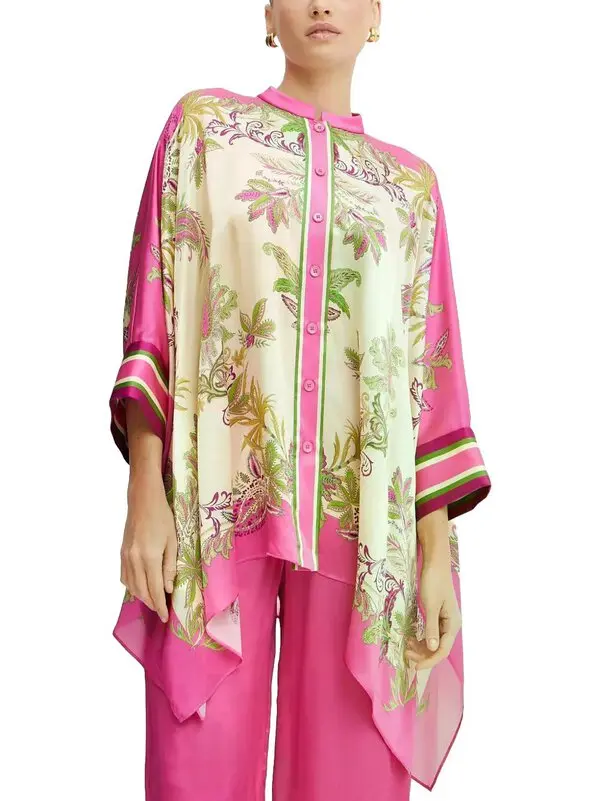 Luisa Spagnoli Paisley-print Button-front Tunic - Pink