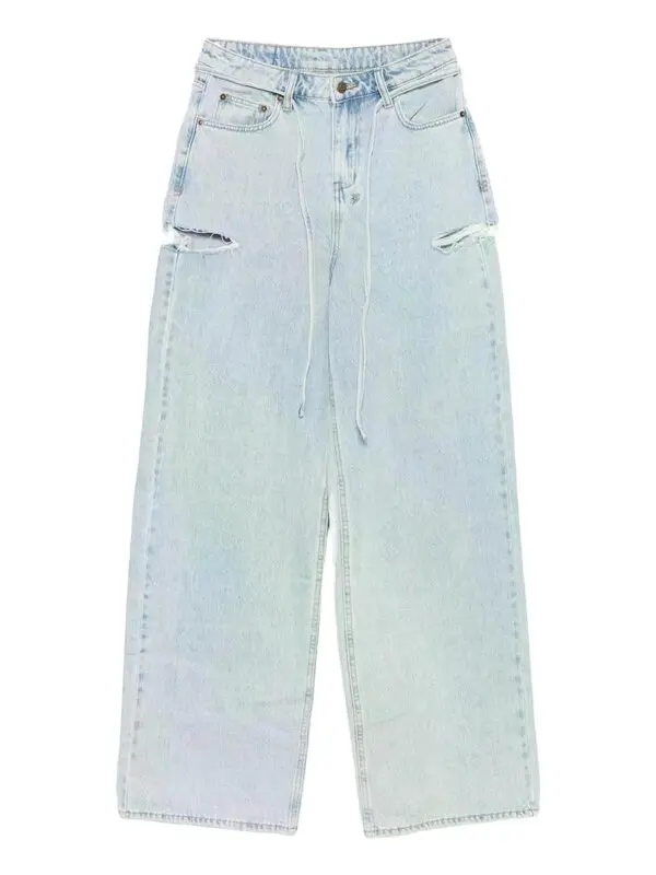 Ksubi Rollin Cut-out Baggy Jeans - Blue