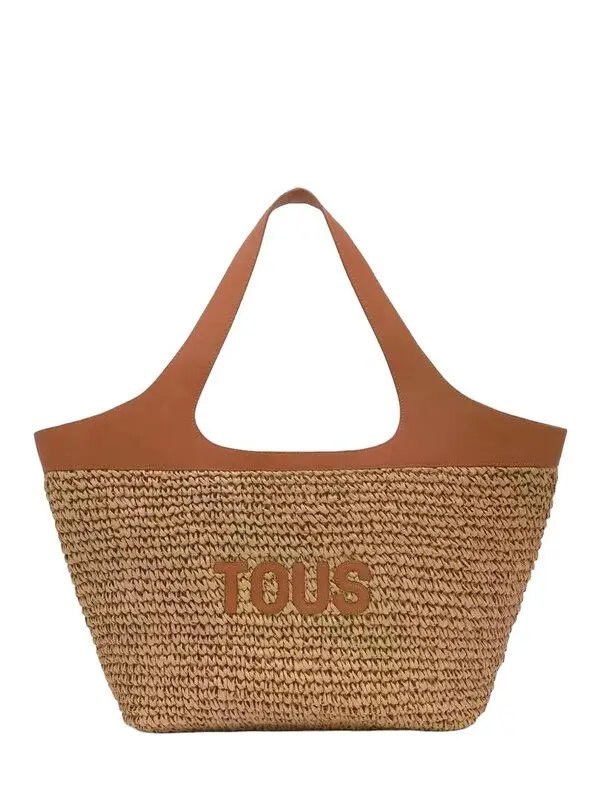 TOUS Large Raffia Tote Bag - Neutrals
