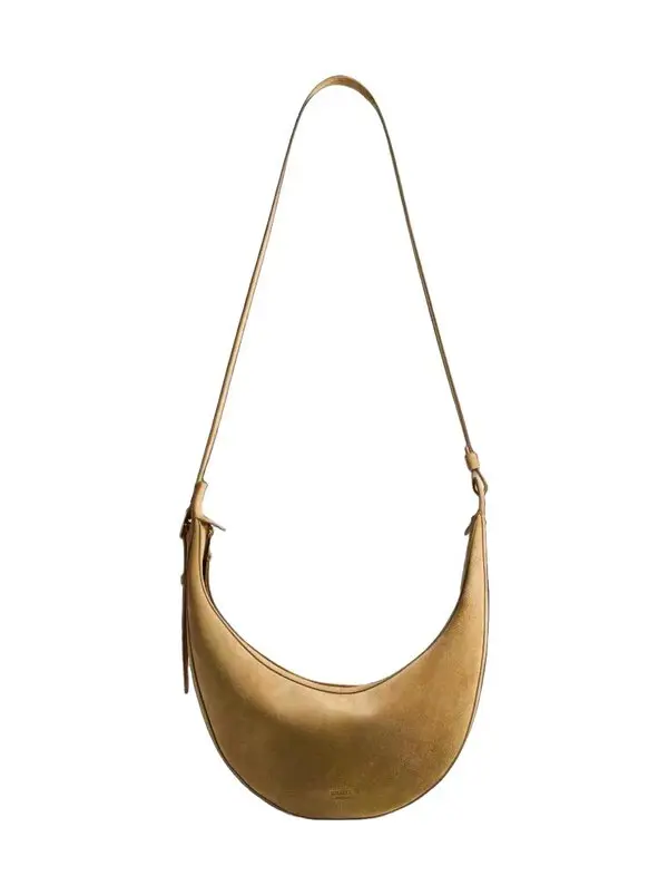Khaite Augustina Crescent Zip-top Shoulder Bag - Neutrals