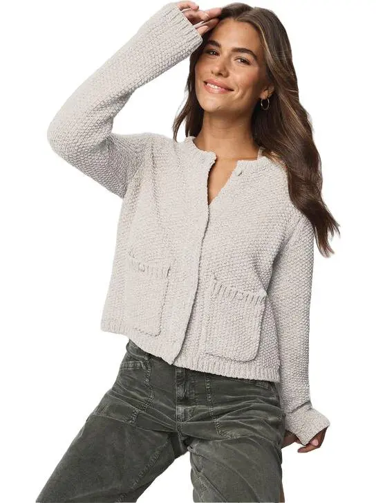 Splendid Andrea Chenille Crop Cardigan - Natural