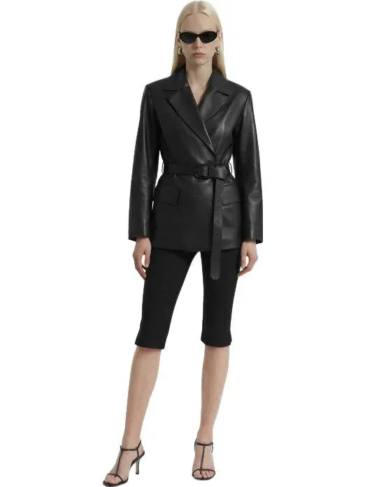 Rudsak Kendall Leather Blazer - Black