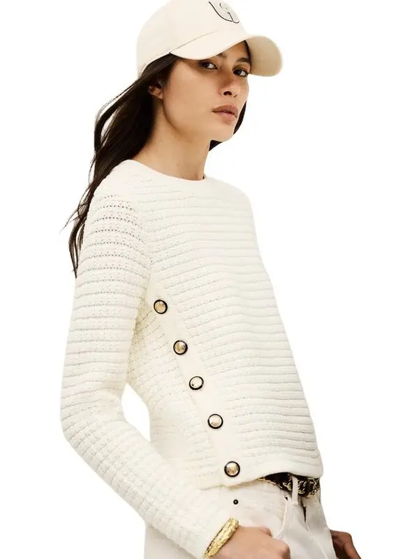 Ba&sh Gael Long-sleeve Sweater - White