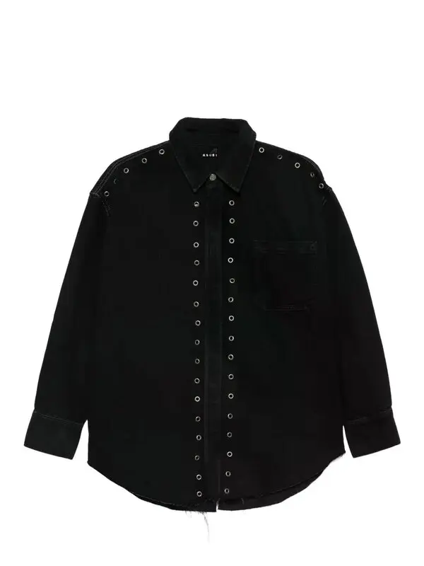 Ksubi Eyelet-detailed Shirt - Black